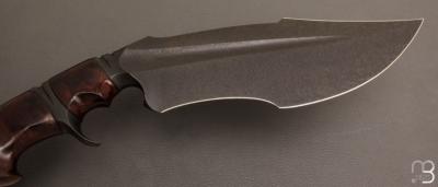 Couteau " Maximus Bowie " custom fixe de Samuel Lurquin - Ironwood et L6 steel Blackwashed