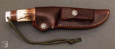 Couteau " #25 Trapper " droit de Randall - Bois de cerf - Couteau RANDALL