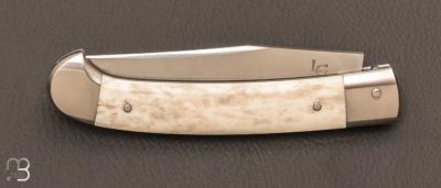 Couteau " Slipjoint " custom par Laurent Gaillard - Bois de cerf poli ...