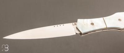 Couteau " Magna Pinna " fait main par Laraud Blade - Nacre et 14C28
