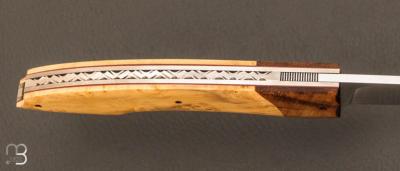 Couteau " Pyréa " de Philippe Herail - Buis et loupe d'Orme