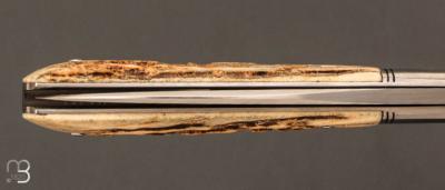 Couteau " slipjoint " par Honoré Vilain - bois de Cerf sambar et RWL34