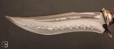 Couteau " Condor " fixe custom de Claudio Sobral CAS Knives - Stag et ...