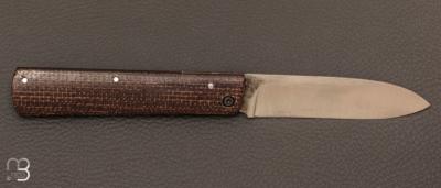 Couteau " Le Canif piémontais " par Julien Maria - Micarta jute et XC75