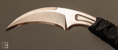 Couteau PiKa Karambit tressé noir par Bastinelli Créations - couteaux ...